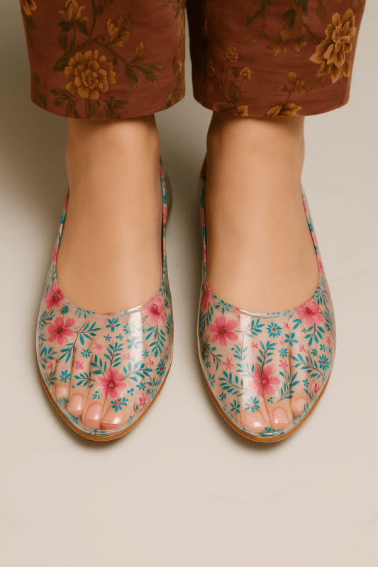 Blossom Mirage Transparent Pumps – Zuruj